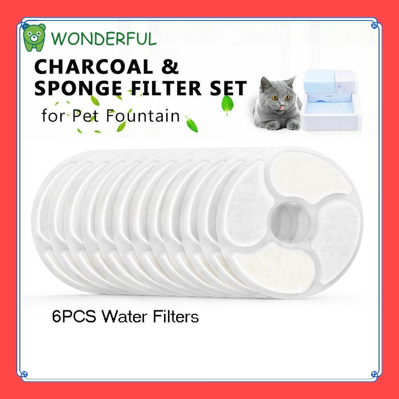 VibeVendor WONDERFUL New Fountain Replacement Filter Cat Pet Water ...