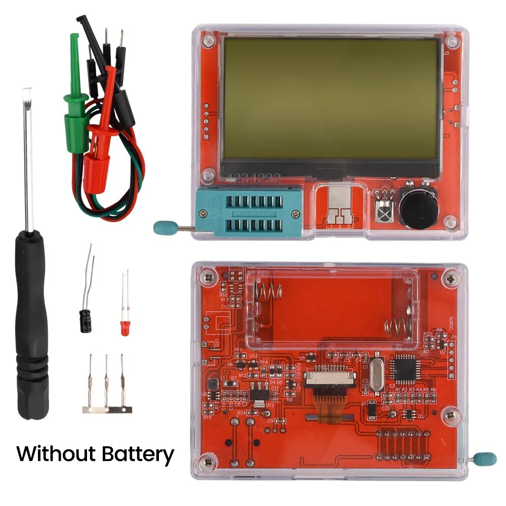 LCR-T10H Multi-function Transistor Tester Multimeter TFT Display Diode ...
