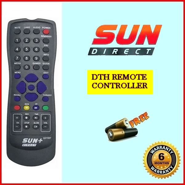Sun Direct_ Remote Controller Receiver & Free Batteries | Daraz.lk