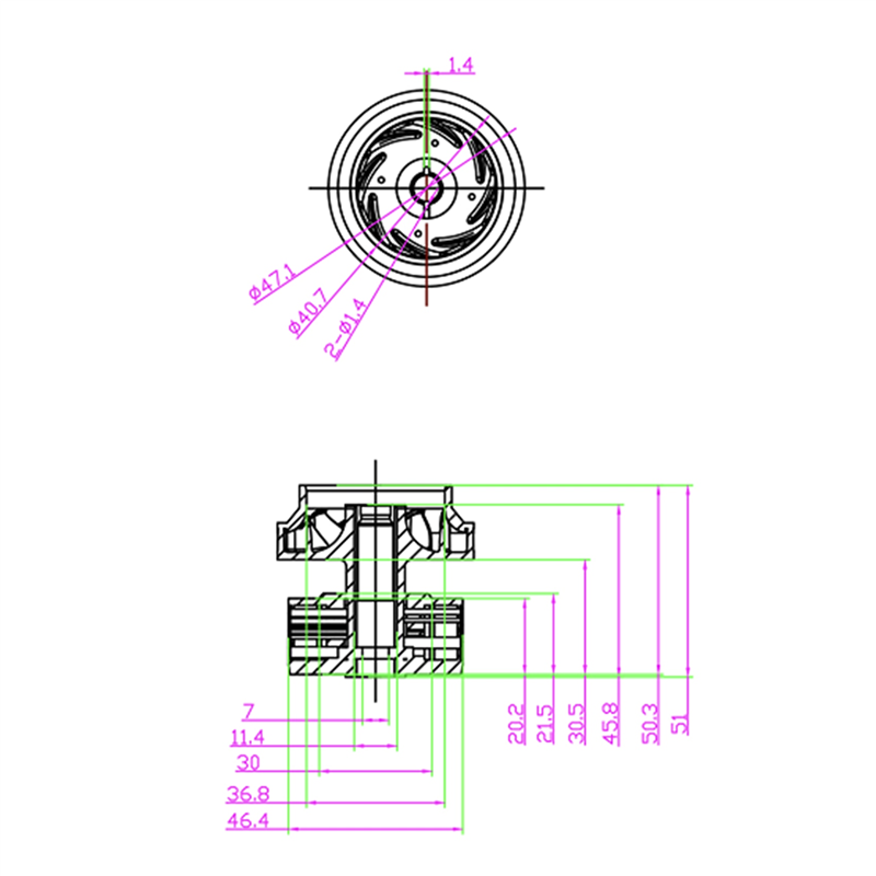 2X Water Pump Inner Rotor for Electric Water Pump 161A0-39015 161A0 ...