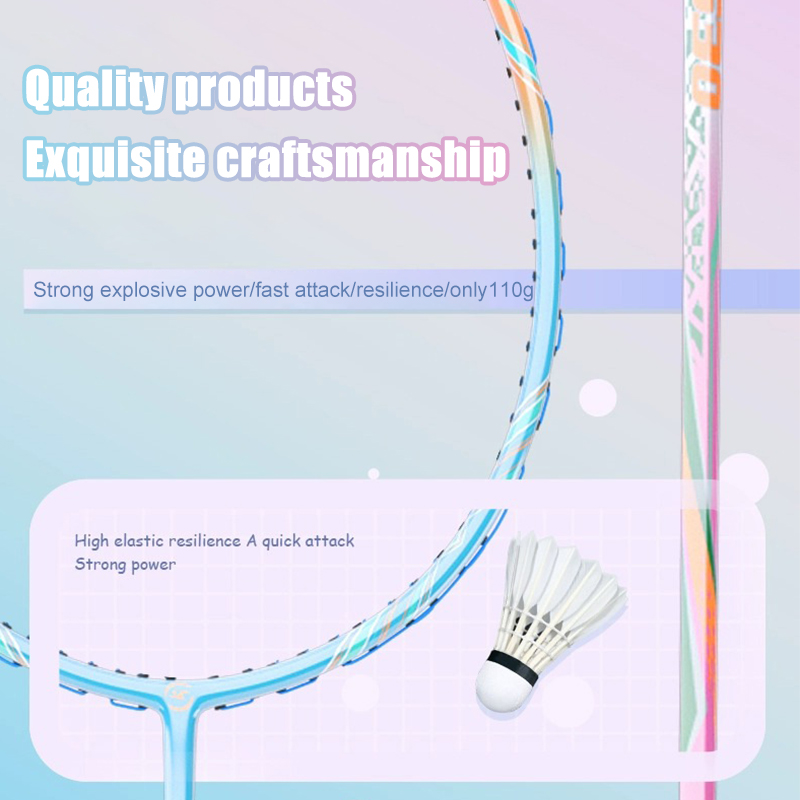 Badminton Racket Set Single And Double Racket Ultra-Light And Durable ...