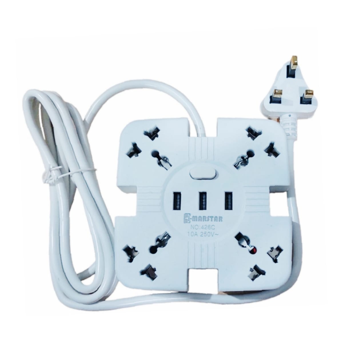 Multi Plug Wire Code 4 Usb Power Socket With 2m Cable 3 4a Ac Power Socket Uk Plug Daraz Lk