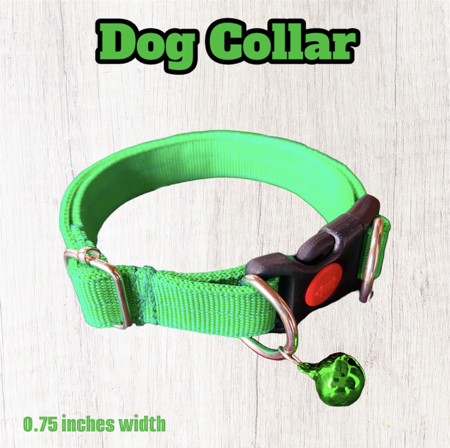 Adjustable Pet Collar Dog Collar With Bell 0.75 inches / Helmet Lock ...