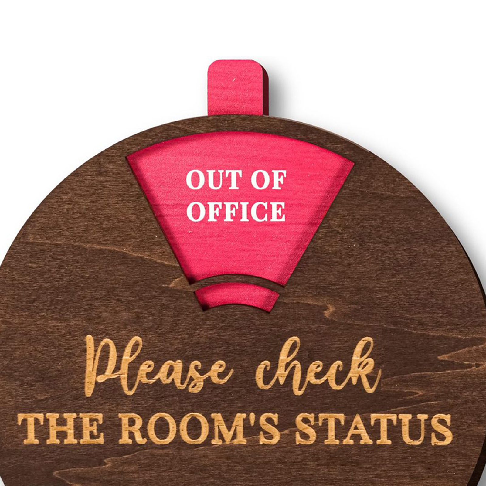 Solid Wood Door Sign Wooden Office Door Sign Rotatable 6 Status Do Not ...