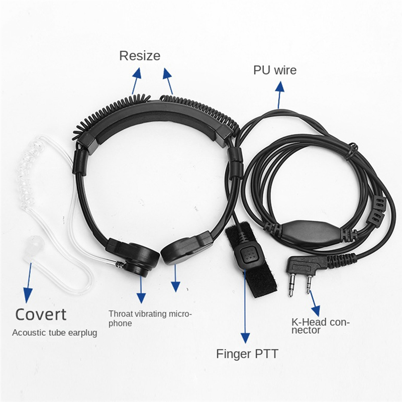 Adjustable Laryngeal Control MIC PTT Headphone For | Daraz.lk