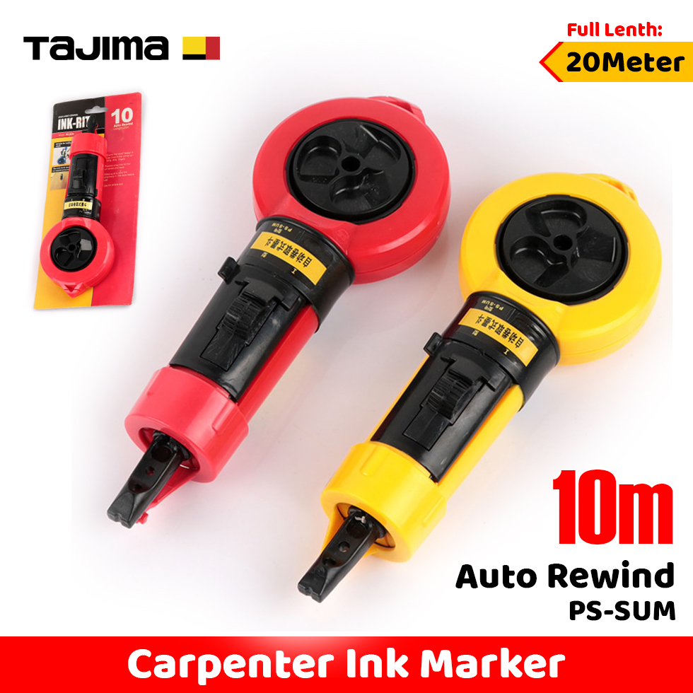 Ink marker 10m automatic rewind chalk line woodworking tool Tajima ...