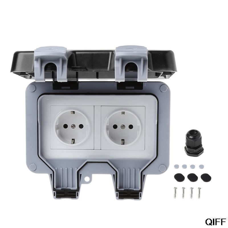 Outdoor Sockets Waterproof, Wall Electrical Outlets, IP66 Switched ...