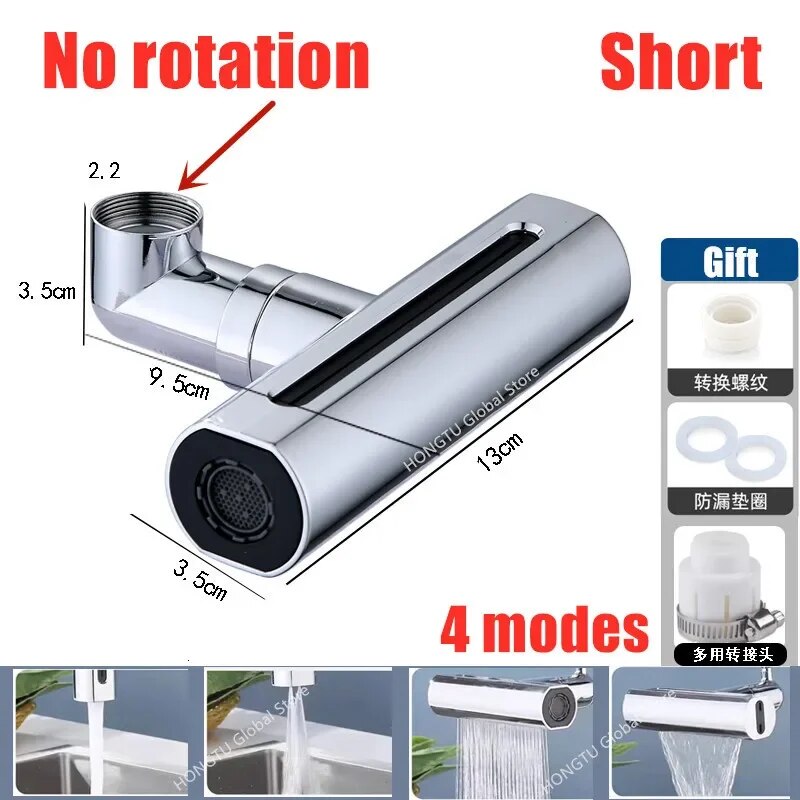 2024 New Kitchen Sink Waterfall Faucet Pressurized Bubbler Splash-proof ...