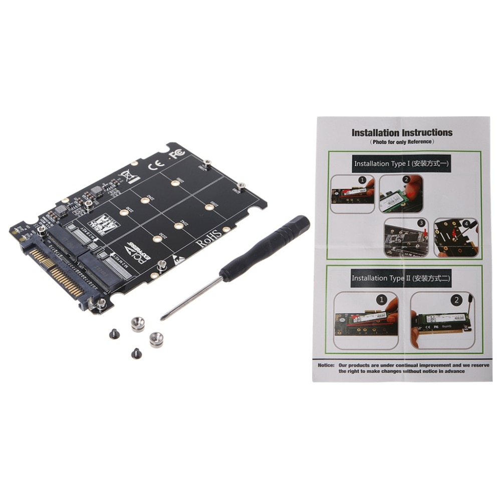 【Universal Car Parts Store】in 1 M.2 SATA-Bus NGFF SSD to PCI-e U.2 SFF ...