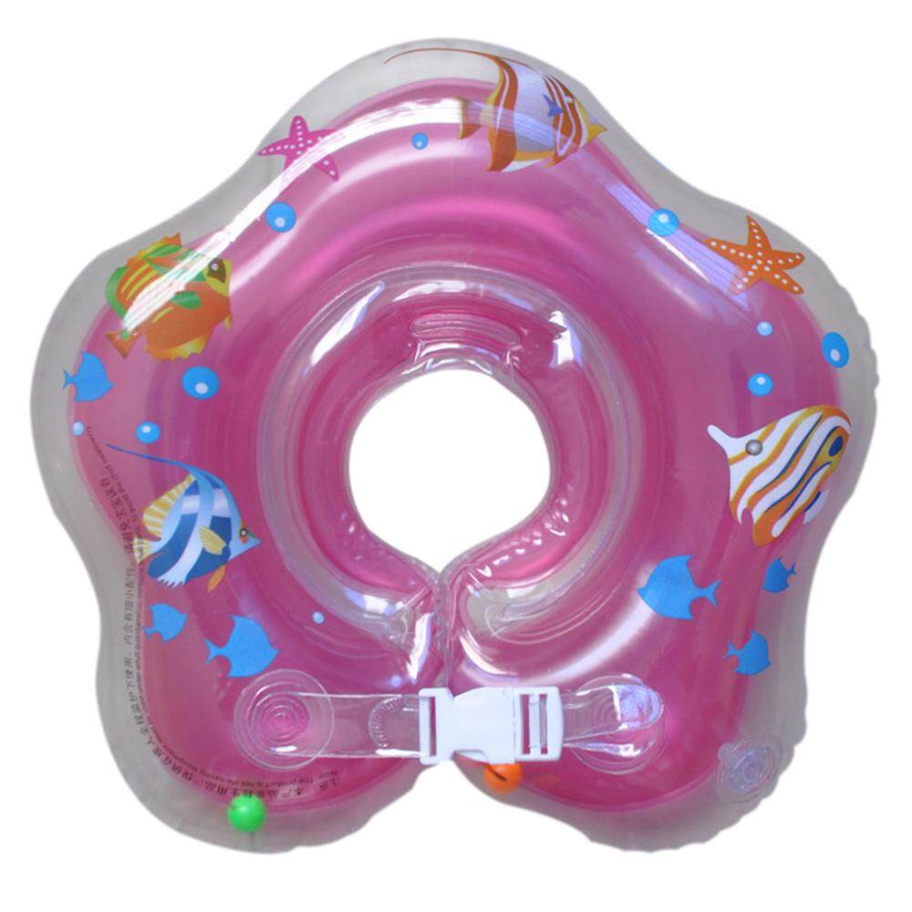 Cute PVC Inflatable Swim Float Neck Ring With Small Bell Hand Grip For ...