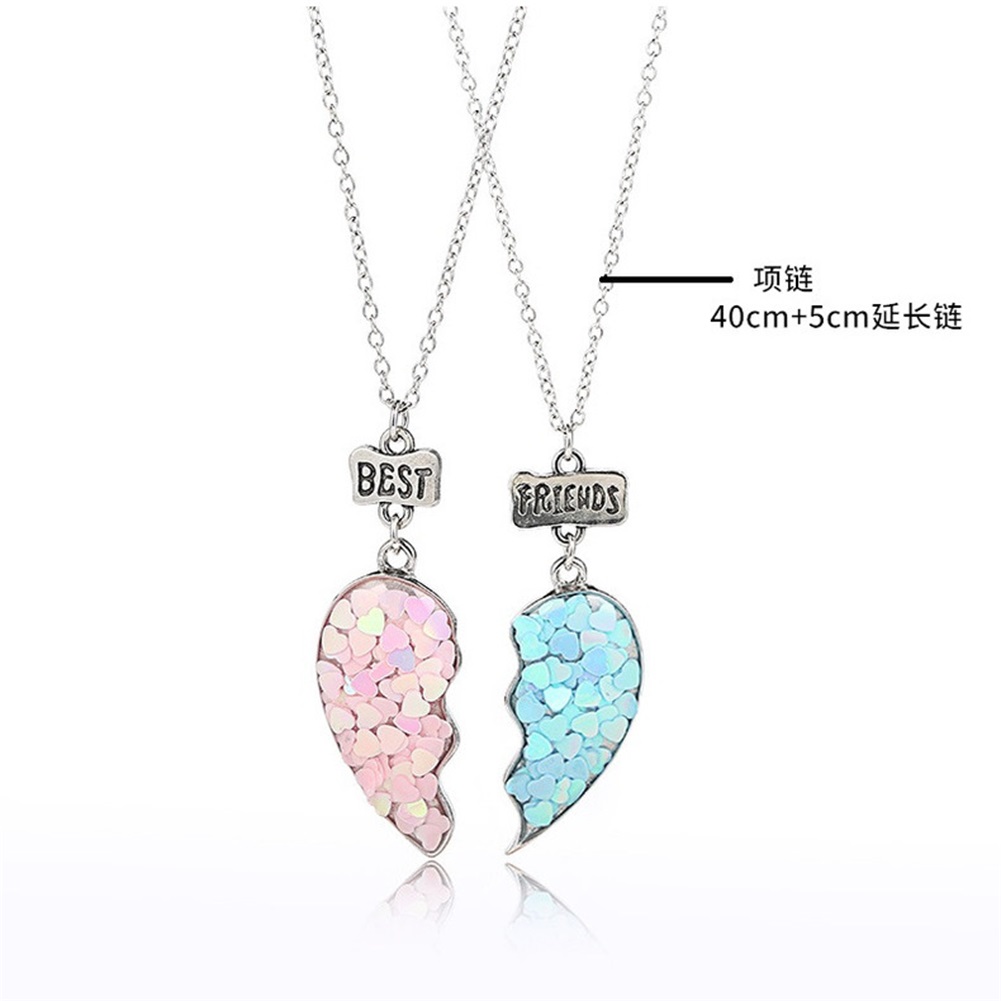 bellylady 2pcs/set Best Friends Girls Friendship Pendant Necklace BFF ...