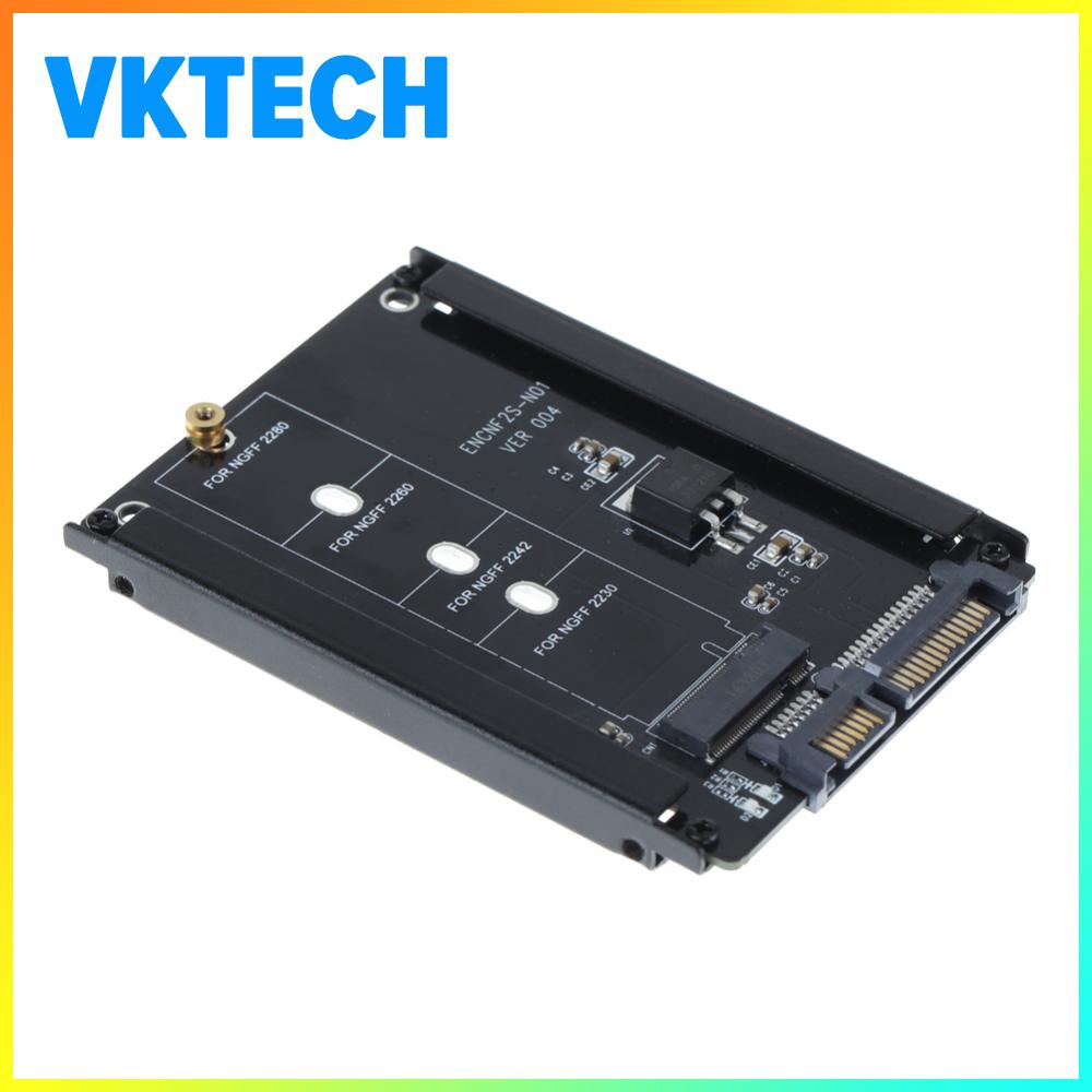 Black Metal Cased CY B+M Socket 2 M.2 NGFF (SATA) SSD to 2.5 SATA ...