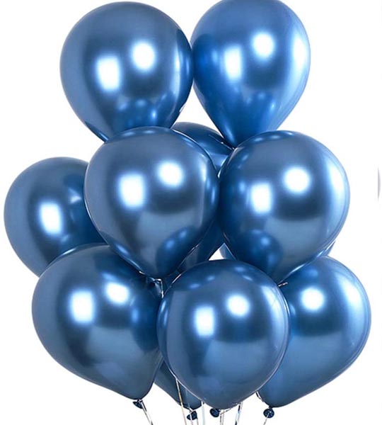 5 Inch Chrome Metallic Small Multi Color Balloon (10) Packet Birthday ...
