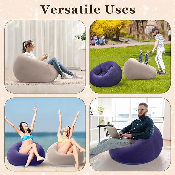 Inflatable Sofa Bean Bag Inflatable Lounge Chair Inflatable Lazy Sofa ...
