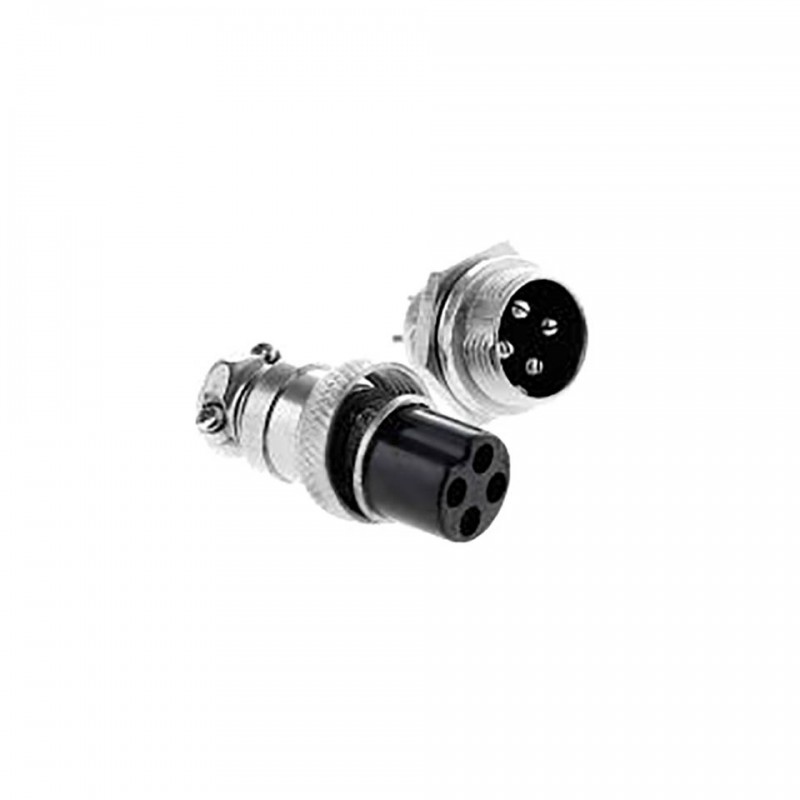 4 Pin GX16 16mm M16 Metal Aviation Plug Socket Pair | Daraz.lk