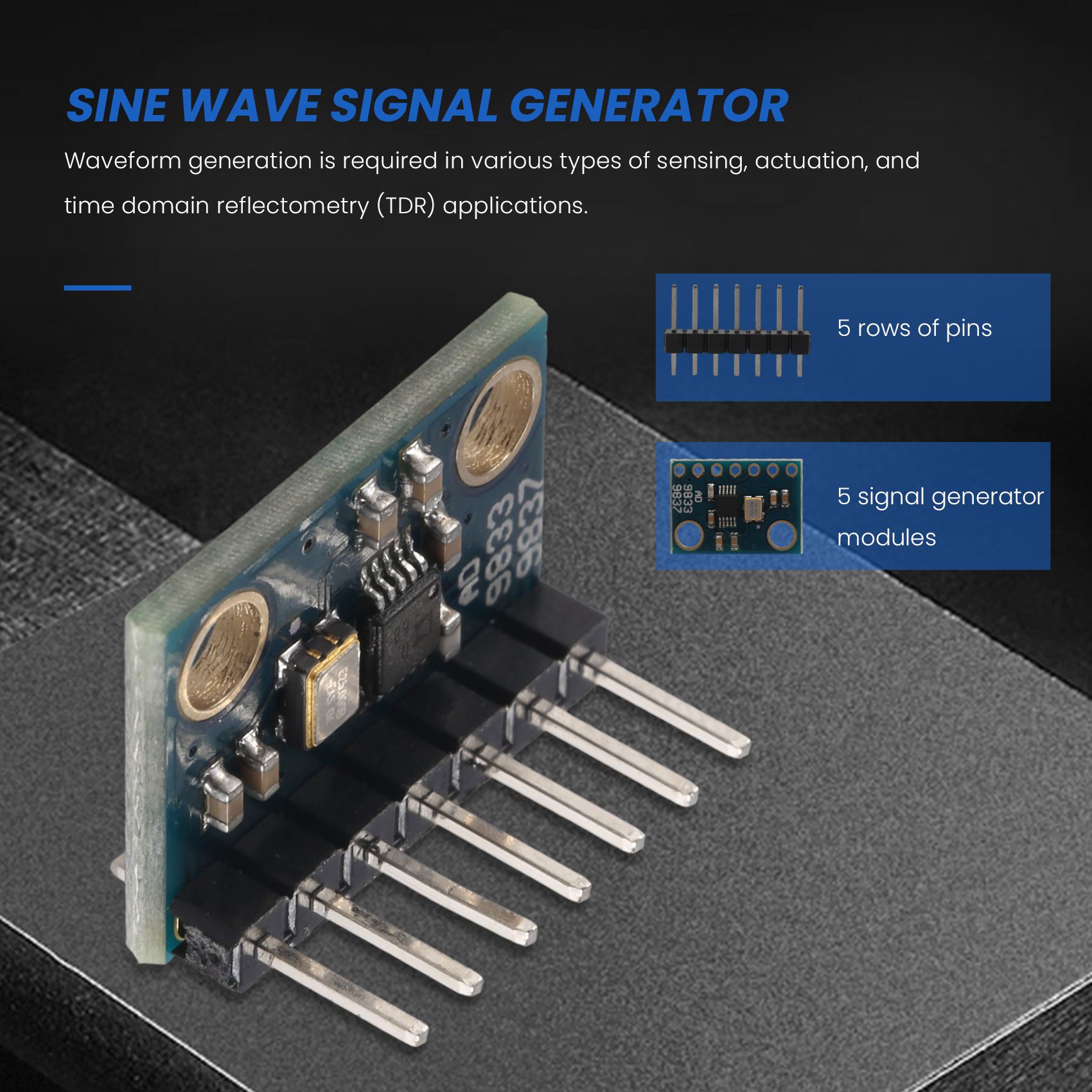 5Pcs AD9833 Programmable Microprocessors Serial Interface Sine Square Wave DDS, Signal Generator ...