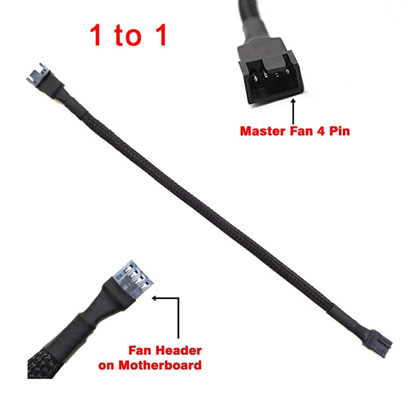 【Universal Car Parts Store】PWM Fan 4pin Cable 1 to 1 2 3 4 Computer CPU ...