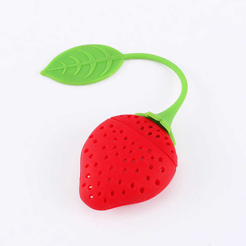 Strawberry Shaped Filter Loose Tea Silicone Steeper Filters Teapot And ...