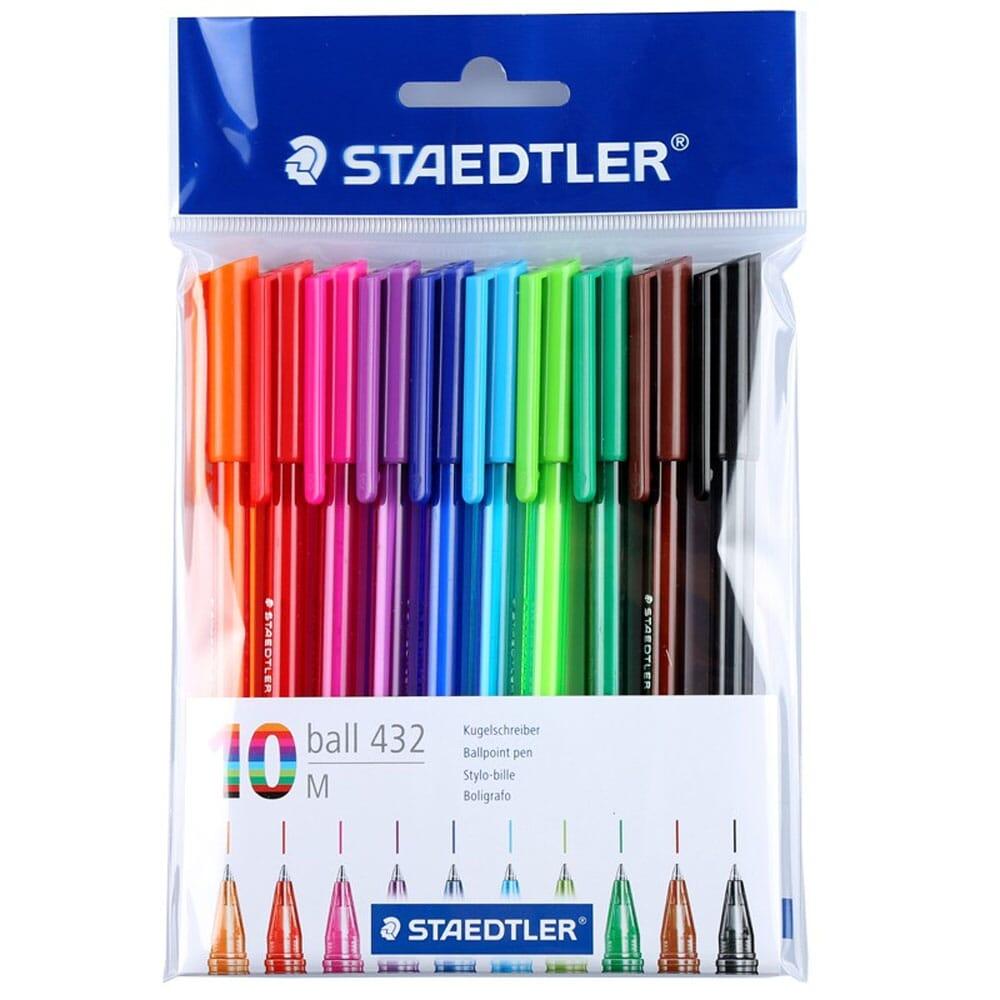 Staedtler Ball 432 Triangular Ballpoint Pen 10 Set | Daraz.lk
