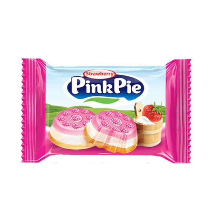 Pink Pie Strawberry Flavour Mini Snack Biscuit Super Tasty Hiqh Quality ...