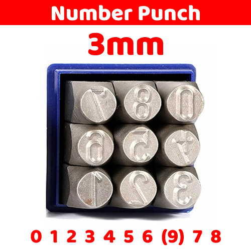 Letter punch and Number punch sets 3mm 4mm 5mm 6mm 8mm | Daraz.lk