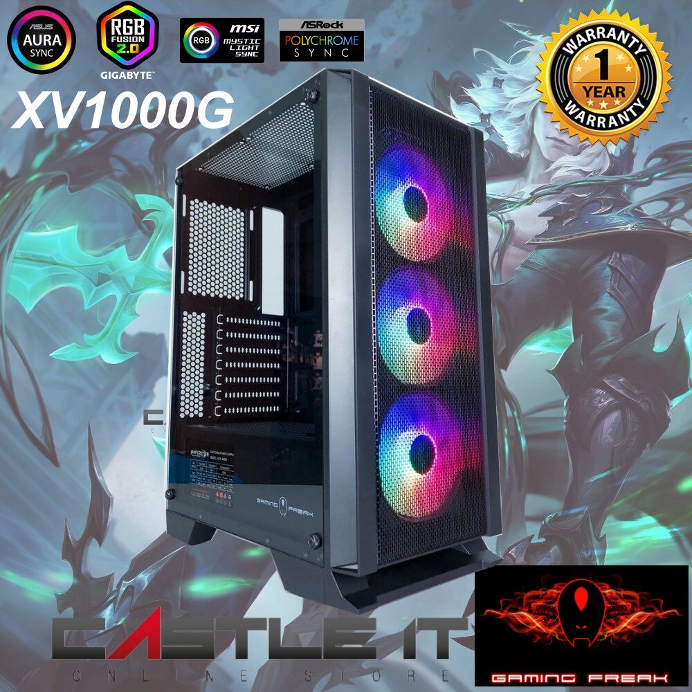 Gaming Freak XV1000G / ANDROMEDA ATX RGB FAN Chassis ARGB Case XV1000 ...
