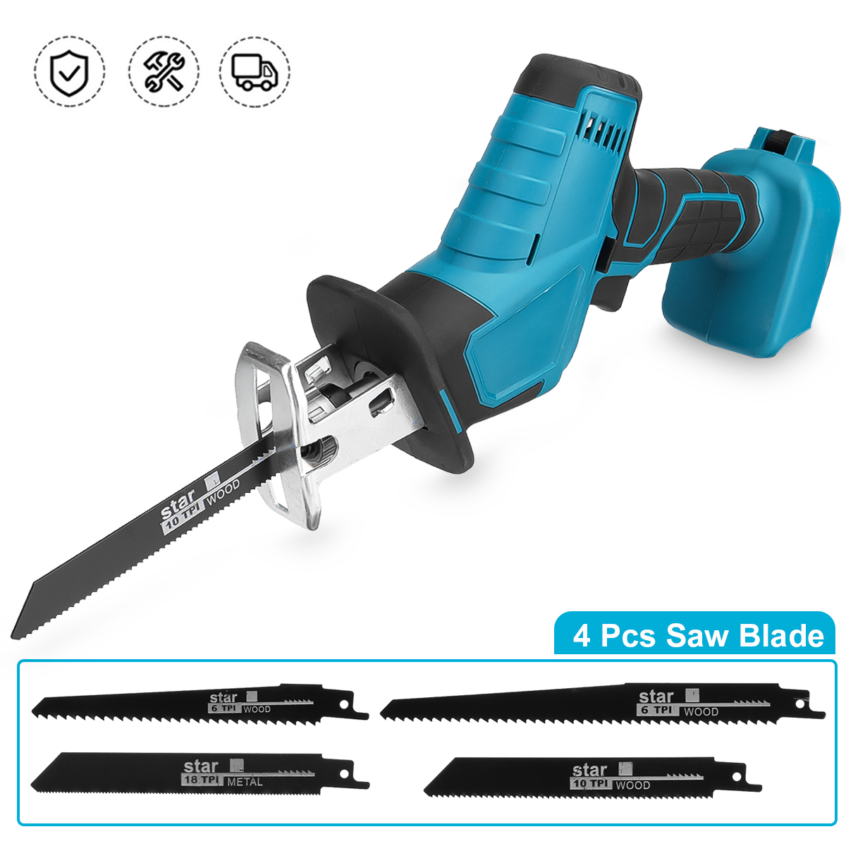 Cordless Electric Reciprocating Saw Metal Woodworking Cutting Tool ...