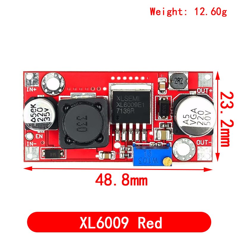 XL6009/XL6019 4A Boost Converter Step Up Adjustable 15W 5-32V to 5-50V ...