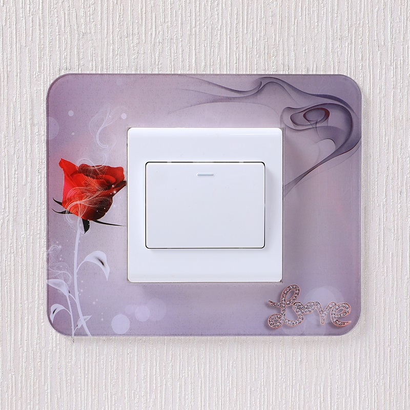 【HOT】 Modern Personality Acrylic Socket Switch Sticker Wall Stickers ...