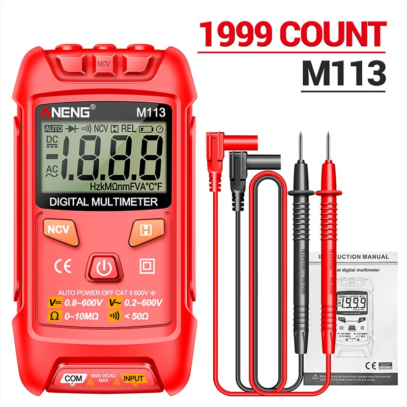 Digital Multimeter Auto Range AC/DC Voltage Resistance Meter Voltmeter ...