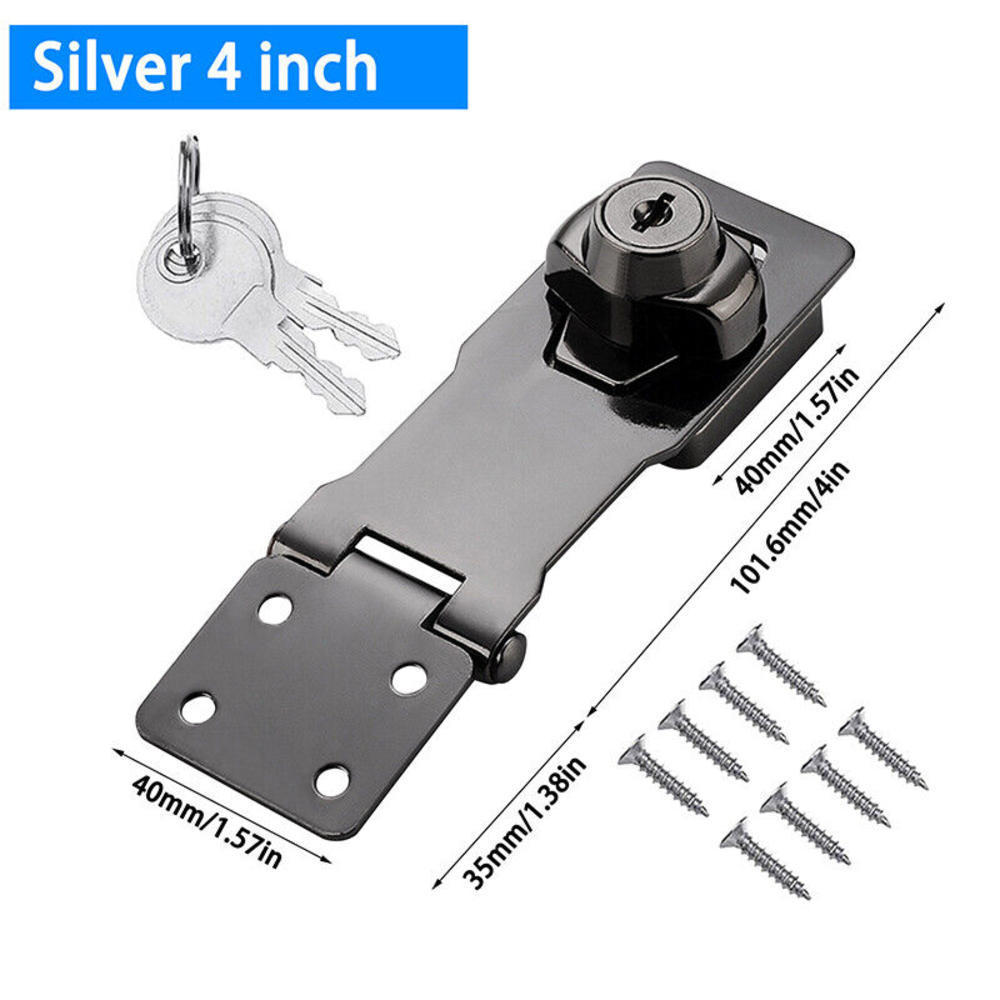 3-inch size Locking hasp and staple Reliable 4-inch size Lock with keys ...