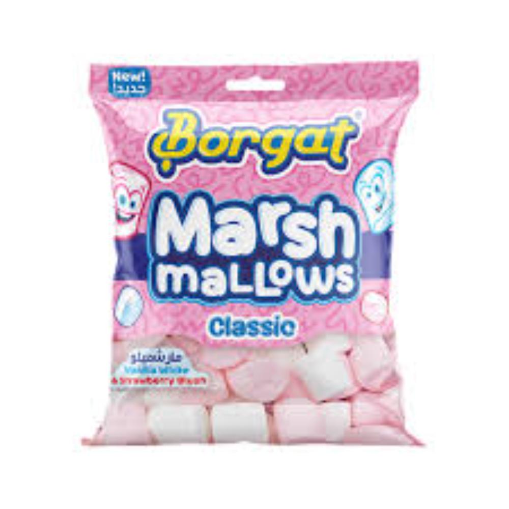Borgat Marsh Mallows Classic Vanilla White & Strawberry Blush 150g ...