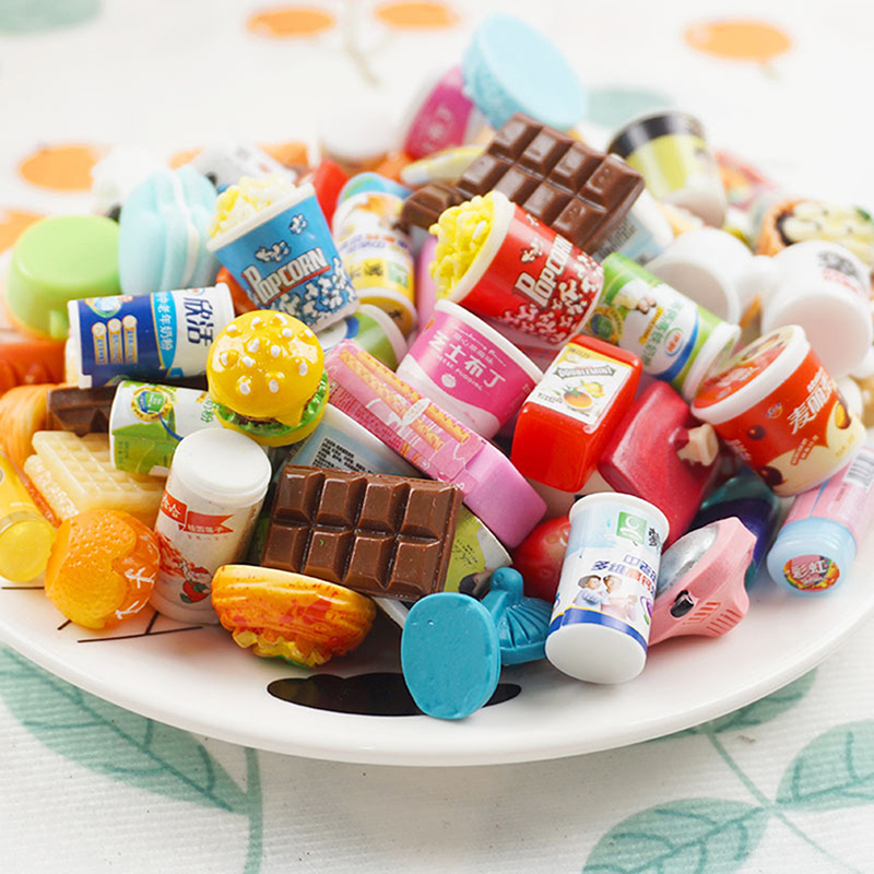 5pcs 1:12 Dollhouse Miniature Resin Food Simulation Snacks Model ...