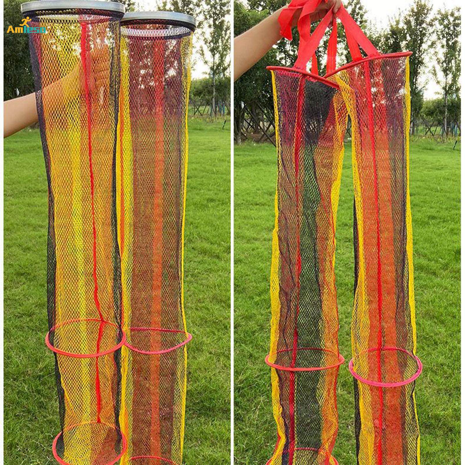 Floatable Nylon Foldable Storage Cage Fishing Basket for Crayfish Live ...