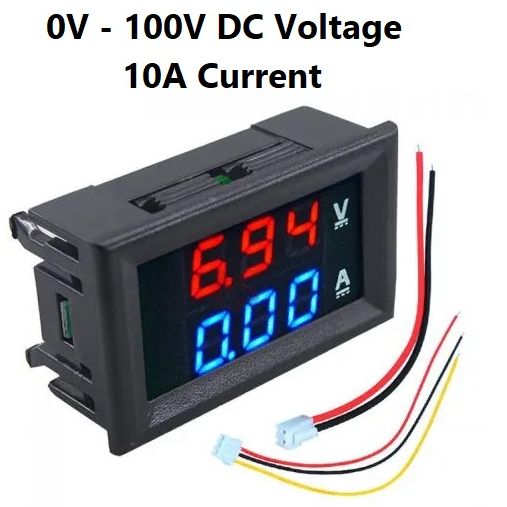 Digital DC Voltmeter Voltage meter Ammeter Amp meter for Solar or DIY ...