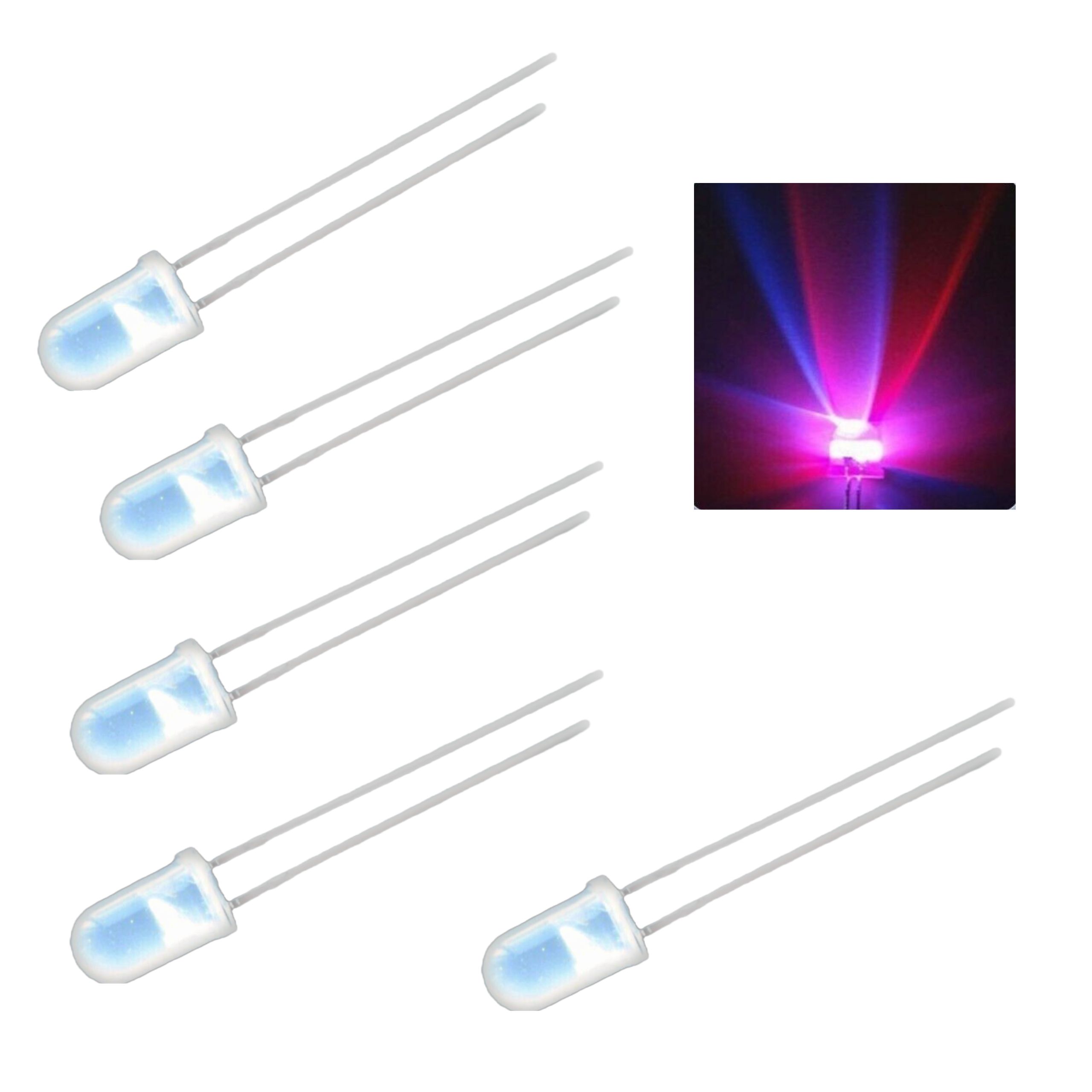5mm RGB Colour Changing LED - FAST CYCLE -5pcs | Daraz.lk