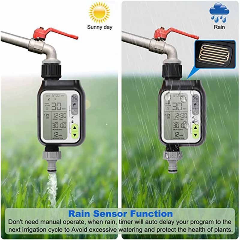 Automatic IRRIG System Garden Water Timer with Rain Sensor EU Type ...