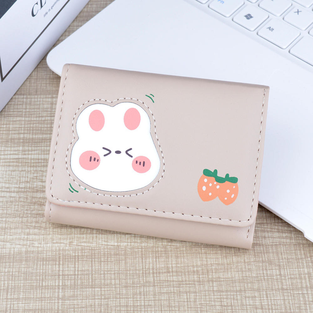 Cartoon Cute Rabbit Pattern Wallets Student Three Fold Short Cartoon ...