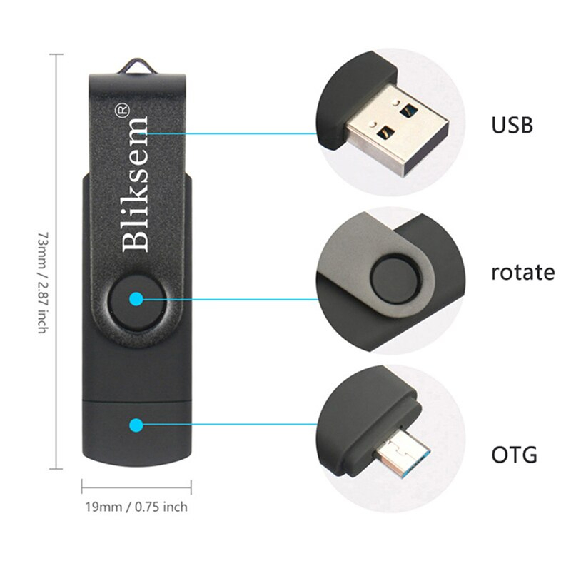 Bliksem OTG Flash Drive 64GB High Speed USB2.0 for PC Mobile Phone USB ...