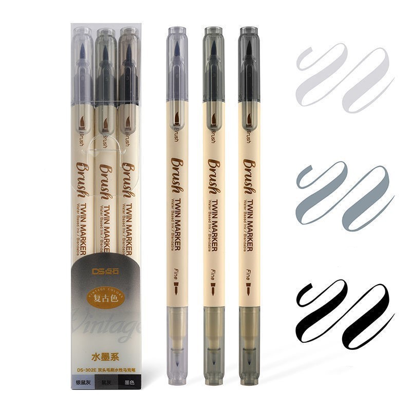 RHS Online 3PCS/20PCS Double Head Tips Brush Twin Marker Pen Soft Tip ...