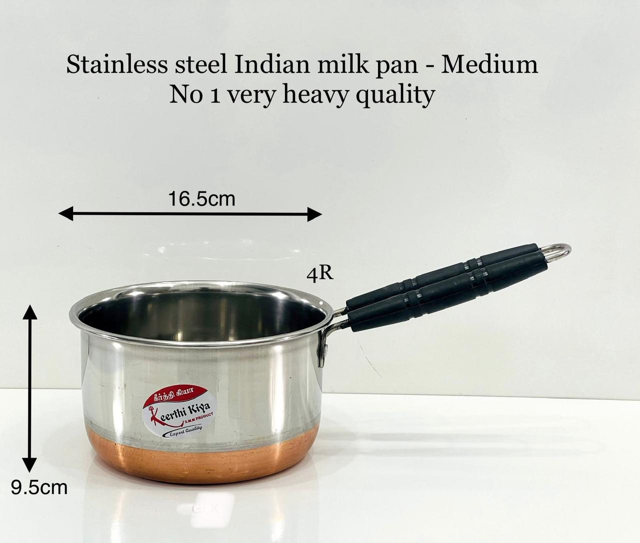 Stainless steel Indian Milk Pan -No 01 very quality | Daraz.lk