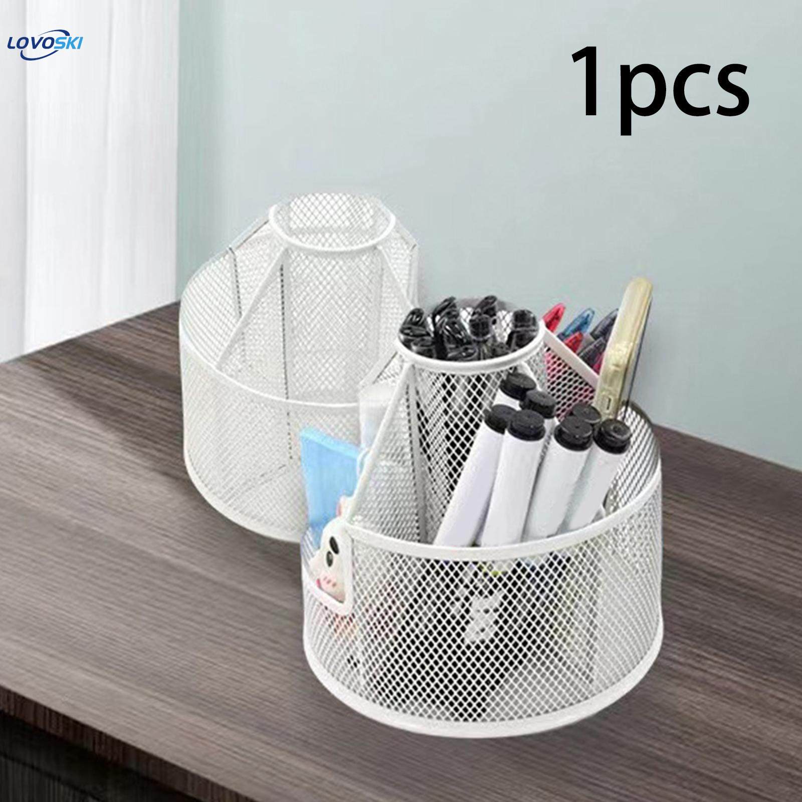 Desk Organizer Pen Cup Degrees Rotating Pencil Holder for Office ...