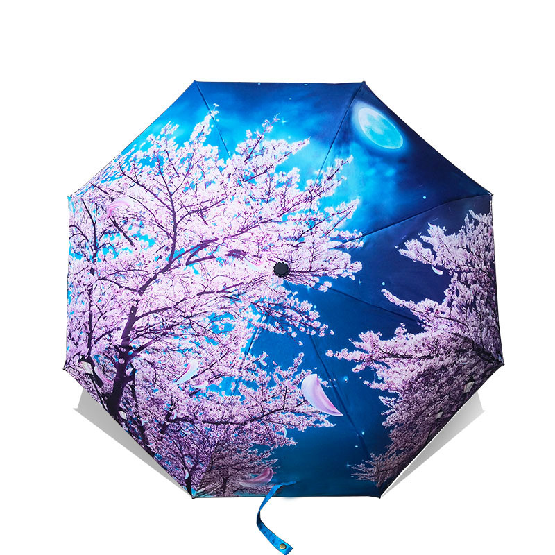 LIKE RAIN Folding Umbrella Van Gogh Painting Chinese Art Sakura ...
