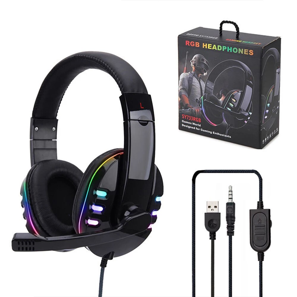 Stereo Gaming Headset For Xbox PS5 PS4 PC 3.5mm Wired Over-Head Gamer ...