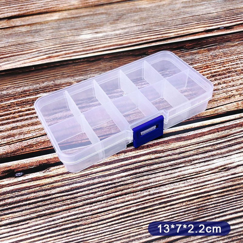 10/15/24 Grids Compartment Transparent Container Box Jewelry Packing ...