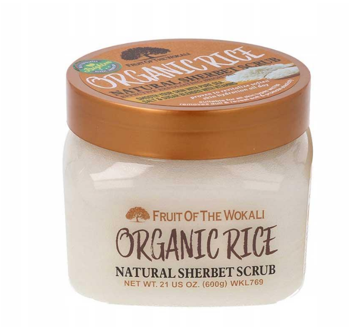 Fruit Of The Wokali Organic Rice Natural Sherbet Scrub 600g Darazlk