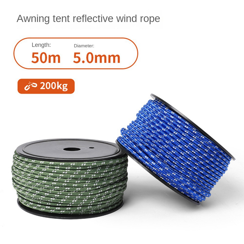 Outdoor Tent Ropes Roll Reflective Ropes,Black | Daraz.lk