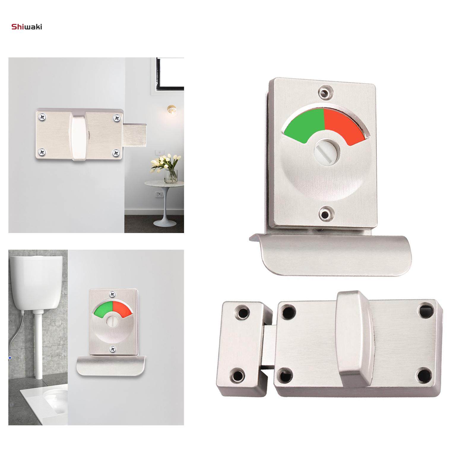 Partition Door Lock Latch Red Green Indicator Lock Stainless Steel ...