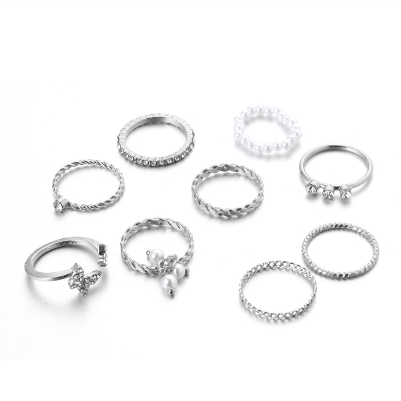 Exquisite Hollow Butterfly Rings Set for Women, Female, and Girls ...