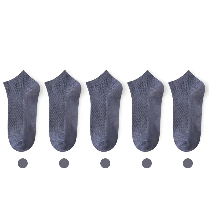 1/5Pairs Men Short Socks Bamboo Fiber High Quality Crew Ankle Casual ...